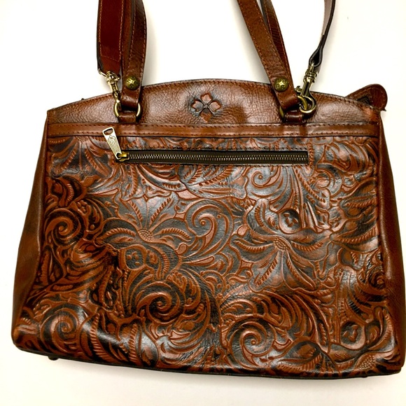 Patricia Nash | Bags | Patricia Nash Brown Leather Embossed Shoulder ...